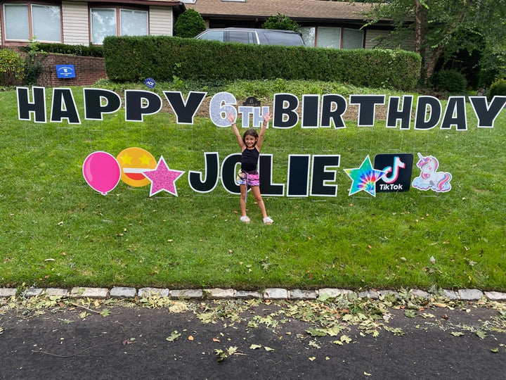 Happy Birthday Yard Sign Top of the Party